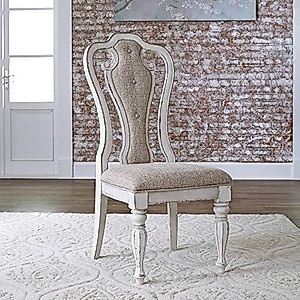 Liberty Furniture Industries Magnolia Manor Splat Back Up Side Chair, W20 x D25 x H45, White