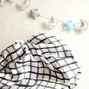 AENNE BABY Muslin Swaddle Blanket for Boys & Girls, Infant Toddler Quilt, Luxurious Wrap, Soft and Silky Stroller & Nursing Cover, Grey Watercolor Mesh Blankie, Large 47"x 47", 1 Pack