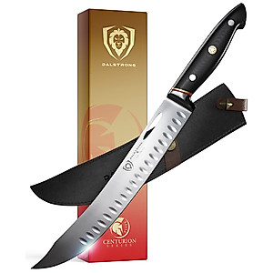 Dalstrong Butcher Knife - 10 inch - Centurion Series -G10 Handle Meat Kitchen Knife - Razor Sharp Bundle with Honing Rod - 8 inch - Centurion Series G10 Handle Kitchen Utensils