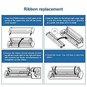 POLONO Portable Printer, MT800 2.0 Wireless Bluetooth Thermal Printer, Support 8.5" X 11" US Letter, Compatible with Android and iOS Thermal Ribbon Support MT800 (216mm) Portable Thermal Printer