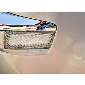 iJDMTOY Clear Lens Amber Full LED Front Side Marker Light Kit Compatible with 2005-10 Chrysler 300, Powered by 45-SMD LED, Replace OEM Sidemarker Lamps