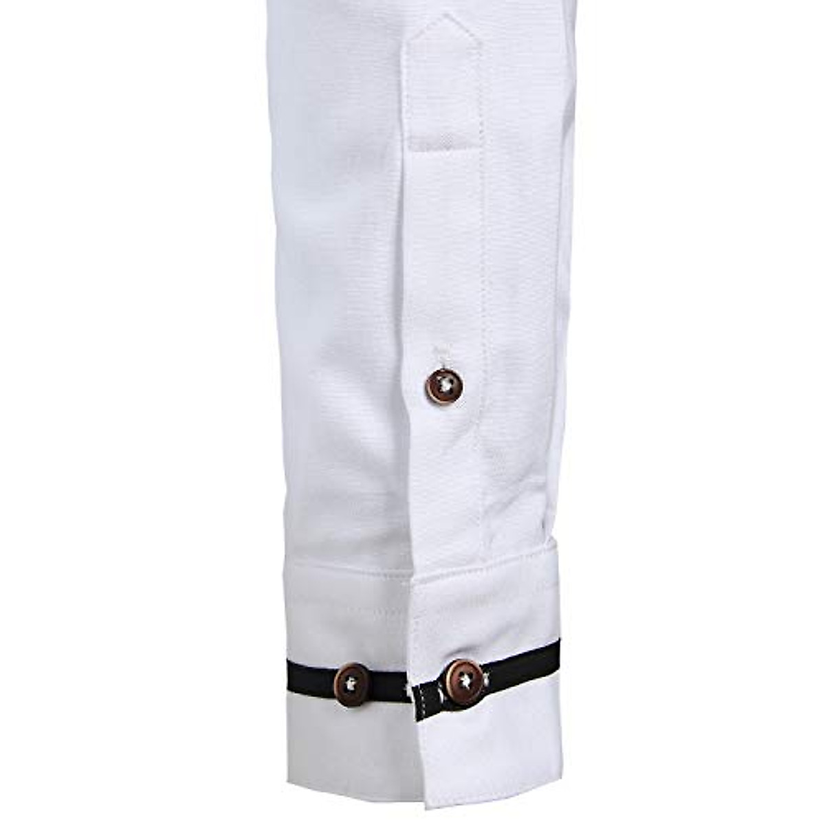 ZEROYAA Mens Hipster Mandarin Collar Slim Fit Long Sleeve Casual Button Down Oxford Dress Shirt with Pocket Z113 White Small