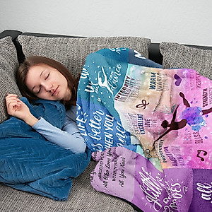Xutapy Dancer Gifts Blanket 60’’x50’’, Dance Recital Gifts for Girls/Teens/Dance Teachers/Dance Team, Ballet Dance Teacher Appreciation Gifts, Best Birthday Gifts for Dance Lover Throw Blanket