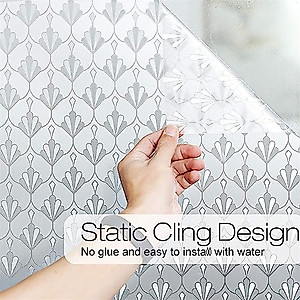 HARAY Window Privacy Film Privacy Window Film Self Adhesive Frosted Film Removable Static Decor Glass Window Sticker No Glue Anti-UV Window Cling Blind Window Stickers (Color : 75x200cm)