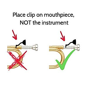 Brasstache - The Original Clip-on Mustache for Trumpet Mouthpiece