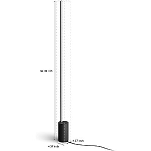 Philips Hue Gradient Signe Floor Lamp, Compatible with Alexa, Apple HomeKit and Google Assistant, Black