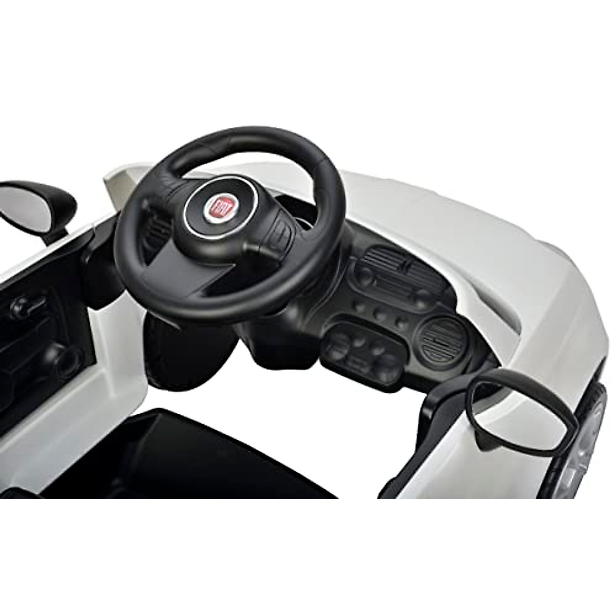 Best Ride On Cars Fiat 500 Push Car, White 37 x 19 x 12 inches, Large, White