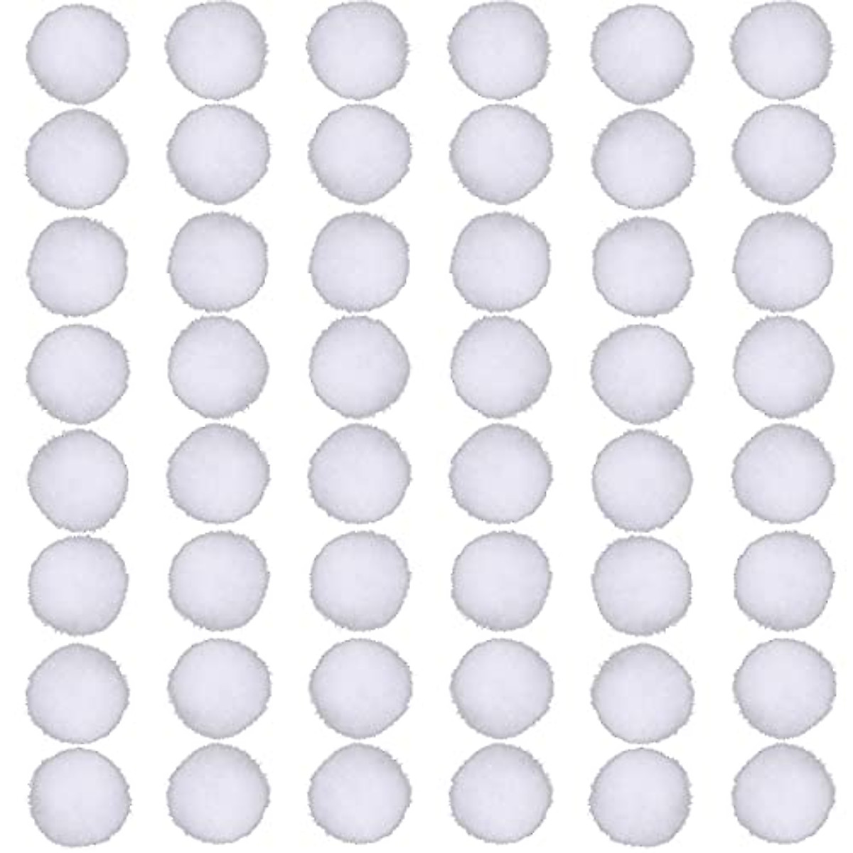 WILLBOND White Faux Fur Pompom Balls Artificial Rabbit Fur DIY Pompoms for Handbag Pendant Keychain Decoration Knitting Hat Accessory (48 Pieces,0.79 Inch)