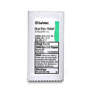 Oral Pain Relief, 0.75 Gram Packets (Box of 144)