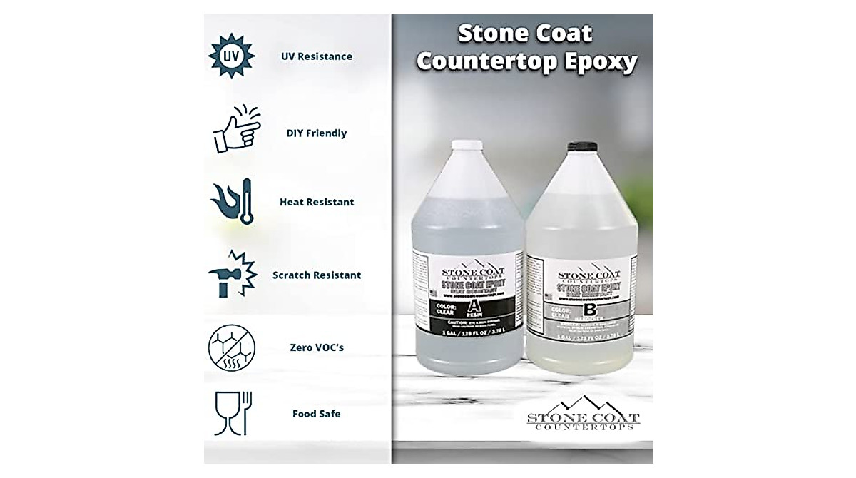 Stone Coat Countertops Epoxy Kit - DIY 2 Gal for Stunning Surfaces