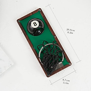 Arola Magnetic Billiard Ball Bottle Opener, Removable Metal Wall Mounted Opener with Cap Catcher Collector, Birthday Gift for Billiards Enthusiast, Beer Lovers and Men, as Kitchen Yard Bar Decoration