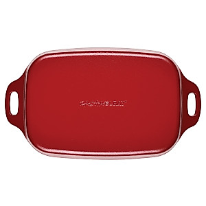 Rachael Ray NITRO Cast Iron Roasting Lasagna Pan/Baking Dish, Roaster/Rectangular, 9 Inch x 13 Inch, Red