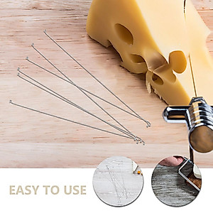 ABOOFAN Cheese Slicer Wire Replacement 20pcs Cheese Cutter Wire Cheese Slicing Wire Ham Slicer Block Cheeses Butter Cutting Cheese Board Wire 5.5 inch