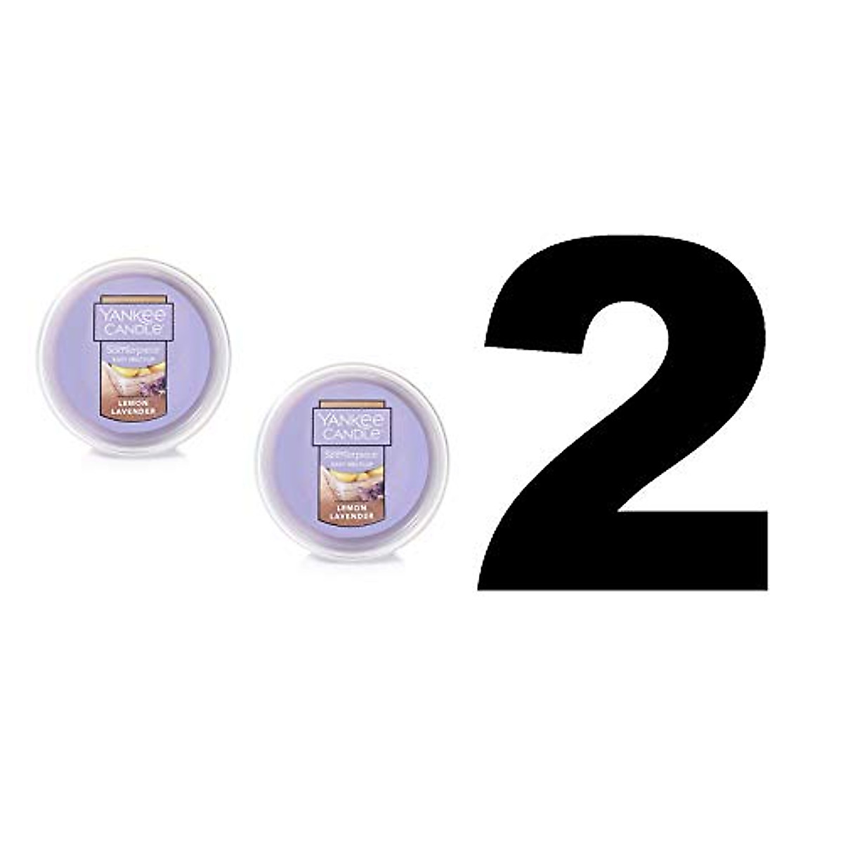Yankee Candle 2 Lemon Lavender Scenterpiece Easy Meltcup Wax Melt Cup (NET WT 2.2 OZ | 61g Each)