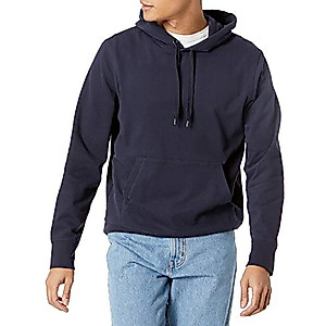 Amazon Essentials Men's Lightweight French Terry Hooded Sweatshirt, Dark Navy, Large