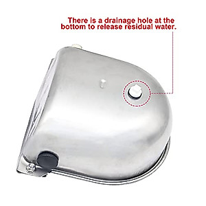 Stainless Steel Automatic Livestock Waterer Dog Waterer Bowl Upgraded Bottom Drain Hole With Water Hose (3/4'') and Float Valve and Two Expansion Screws, for Cattle Horse Goat Sheep Animals Pet