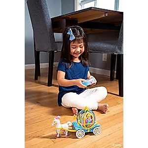 Jada Toys Disney Princess Cinderella Horse-Drawn Carriage RC Radio Control Vehicle, Toys for Kids