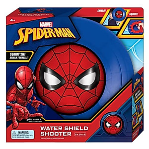 Marvel Spiderman Water Squirt Gun & Shield Toys (1 Pack) Water Web Shooter Avengers Water Gun Soaker with Shield for Kids & Adults Small Water Squirt Guns Toy. Fun Toy Pool Toy Spider-6818-1