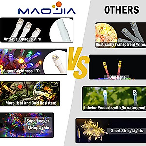 Outdoor Christmas 500LEDs String Lights,197FT Christmas Fairy Light with 8 Lighting Modes & Timer Waterproof for Home Garden Yard Xmas Wedding Party Holidays Festival Decoration-Green