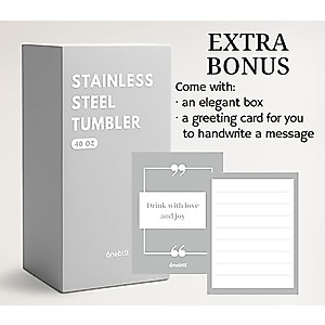 Onebttl Personalized 40 oz Tumbler with Handle and Straw, Monogrammed Travel Cup for Men, Custom Coffee Mugs, Unique Birthday Christmas Gifts for Men Who Have Everything, E