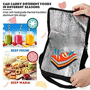 Nuogo 15 Pack Insulated Lunch Bags Bulk, Reusable Cooler Bags, Leakproof Lunch Boxes Set, Waterproof Thermal Cooler Bags, Insulated Beverage Bag for Women Men Office Work Picnic Beach (Black)