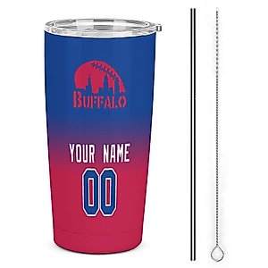 Custom Car Tumbler,Tumblers Stainless Steel 20.8oz,Personalized Football Cup,Sports Travel Coffee Mug,Customized Presents Gifts for Mother's Day Friends Fan Players Coach Lovers,Custom Number and Name
