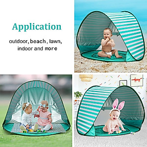 Baby Beach Tent with Pool, UPF 50+ Beach Sun Shelter Outdoor Tent for Aged 0-3 Baby and Kids, Parks and Beach Shade Portable Mini Pool