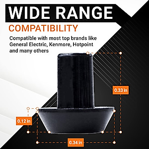 Ultra Durable WB2K101 Range Burner Grate Rubber Feet Kit Replacement by Blue Stars - Exact Fit for GE Kenmore Hotpoint Burner Grate - Replaces WB02K0101 247410 AP2622260 PS241358 - Pack of 20