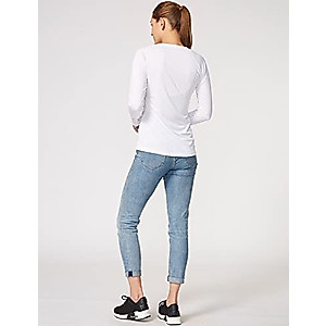 BALEAF Women's Workout Tops Long Sleeve Running Shirts Quick Dry Moisture Wicking Athletic T-Shirts for Exercise Gym Sports Yoga Black Size L