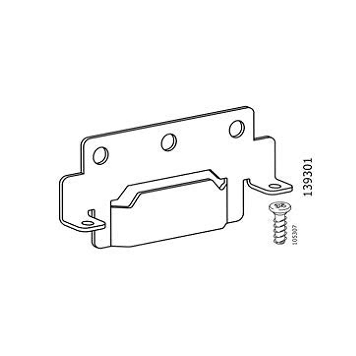 Spare Hardware Parts Bed Frame Mounting Plate (Replacement for IKEA Part #139301 + 105307)