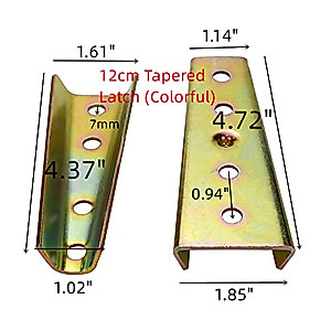 Dahszhi 4Pcs Interlocking Sofa Connector Bracket,Furniture Assemble Fixing Joint Connectors Bands Flush Mount Hanger,Taper 4.72"/120mm Colorful