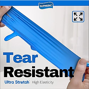 Supmedic Medical Nitrile Exam Gloves, 5 mil Chemo-Rated Powder-Free Non-Sterile Food Safe Cooking Clearning Disposable Glove (XL)