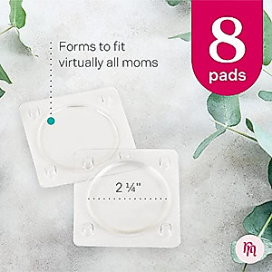 [8 Pads] Silicone Nipple Pads for Breastfeeding Soreness - Immediate Relief Nipple Gel Soothing Pads - Easy to Apply Gel Nipple Pads for Breastfeeding - Reusable Form Adjusting Breastfeeding Gel Pads