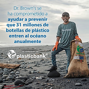 Dr. Brown’s Natural Flow® Anti-Colic Options+™ Narrow Baby Bottles 8 oz/250 mL, with Level 1 Slow Flow Nipple, 4 Pack, 0m+