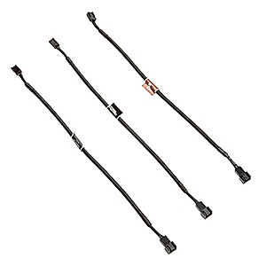 Noctua NA-SEC2, 3 Pin Fan Extension Cables (30cm, Black)