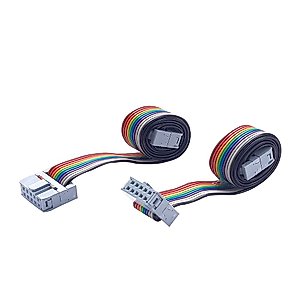 Heyiarbeit 2pcs IDC Rainbow Wire Flat Ribbon Cable 10 Pin 30cm Length 2.54mm Pitch