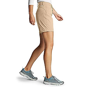 Eddie Bauer Women's Rainier Shorts, Light Khaki, 12, Hiking Shorts
