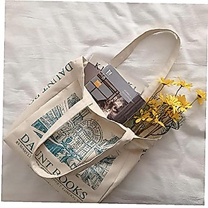 Ruluti Canvas Shoulder Bag London Daunt Books Handbags Daily Shopping Bags Durable Large Tote Bag for Men Women