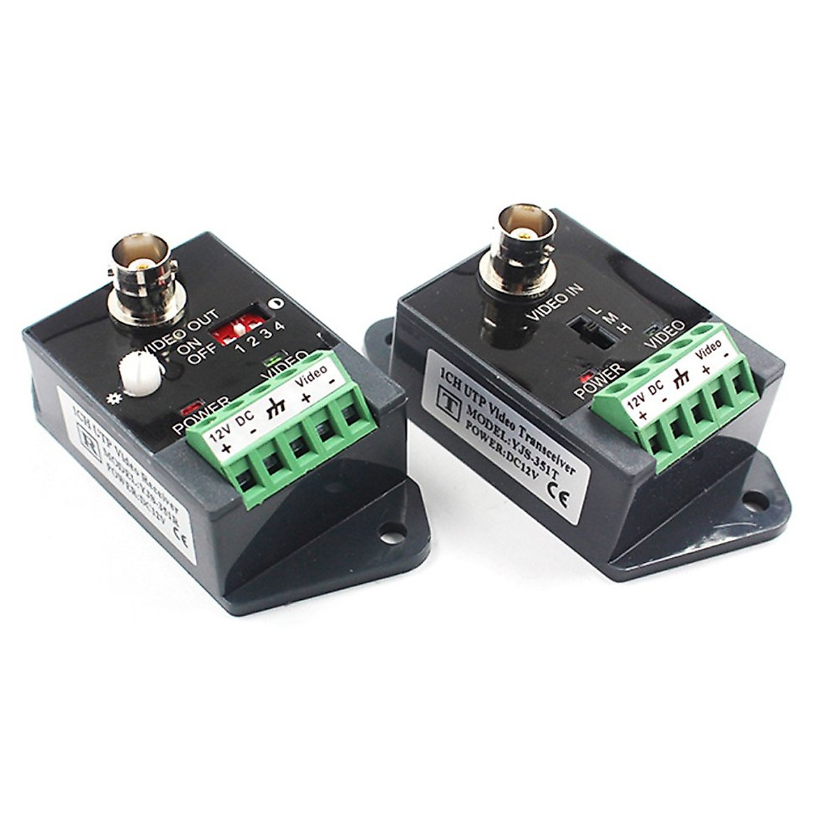 Merryshop Active Video balun UTP Video Transceiver with HD-CVI-TVI-AHD-CVBS Effective Distance 1800M