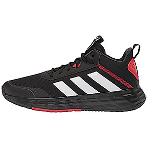 adidas Men's Own The Game 2.0 Basketball Shoe, Black/White/Carbon, 11
