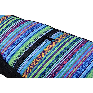HOT SEAL 10MM Sponge Padding Waterproof Durable Colorful Conventional Ukulele Case Bag with Storage (23/24 Inch, Bohemia No.2)
