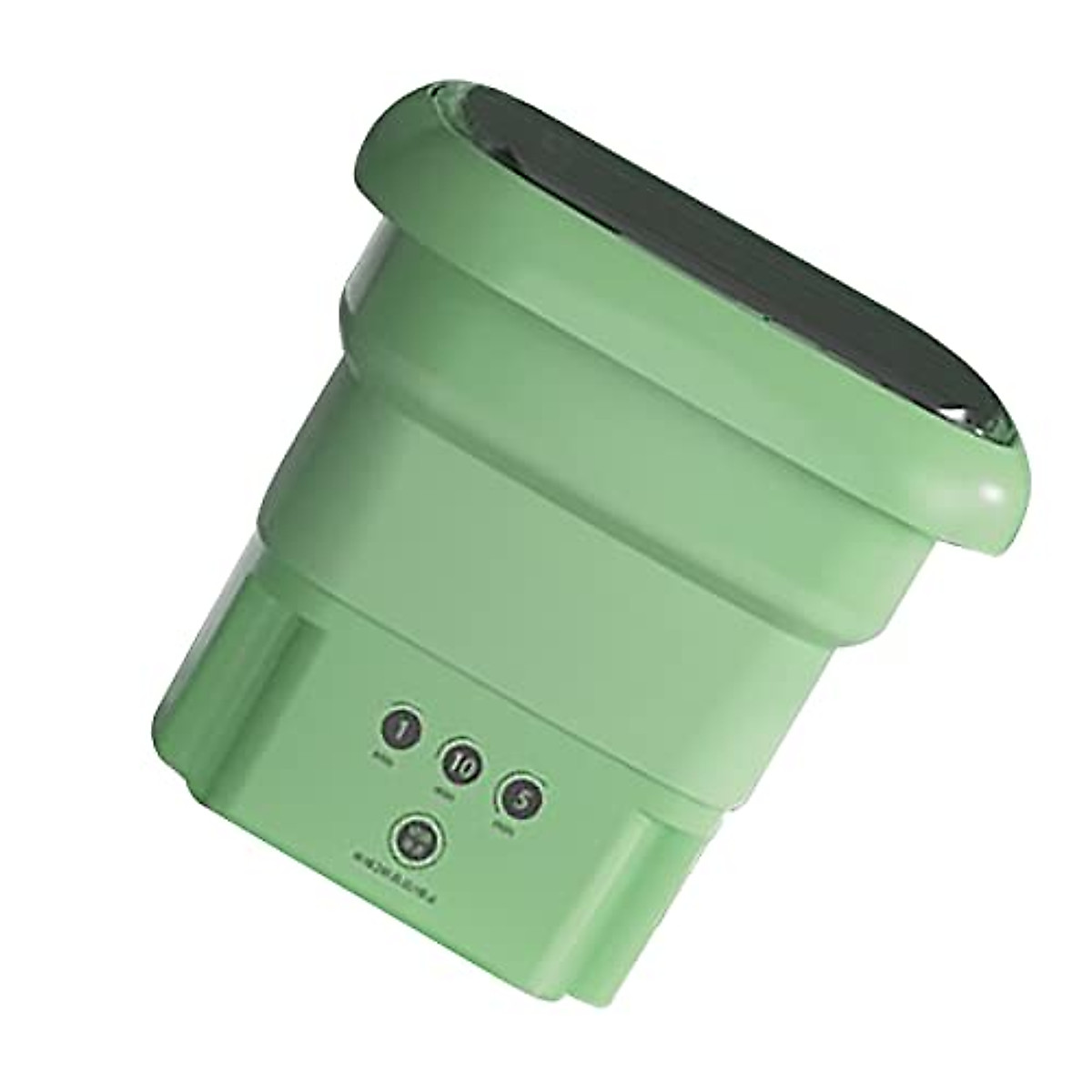 Portable Washer, Mini Washer with Spin Dry Drain Basket Drain Pipe Folding Portable Washing Bucket Drain Pipe and Drain Basket for Socks Underwear (Green)