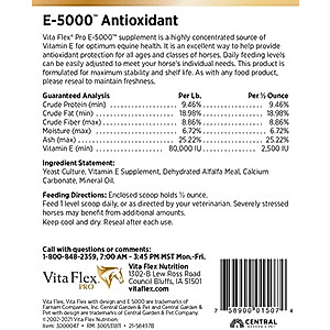 Vita Flex Pro E-5000 Premium Quality Horse Vitamin E, 4 lbs., 128-Day Supply