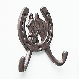 Remenna Cast Iron Decorative Wall Hooks Coats Aprons Hats Towels Hooks Beach Ocean Theme Chic Metal Hooks for Coats, Aprons, Hats, Towels, Pot Holders, More… (Ocean Theme (Set of 3))