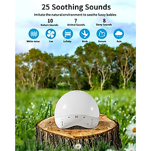 Loycco Sound Machine for Sleeping with Night Light, APP & Touch & Voice Control White Noise Machine, Work with Alexa, Sleep Trainer Therapy, 25 Soothing Sounds, Child Lock, Timer, for Baby Adult Kids