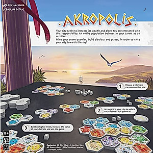 Akropolis | Strategy Game for Teens and Adults | Ages 8+ | 2 to 4 Players | 30 Minutes