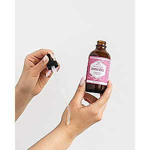 Leven Rose Emu Oil, 100% Pure Natural Hair Strengthener Anti Aging Skin Moisturizer 4 oz