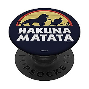 Disney Lion King Simba Timon Pumbaa Hakuna Matata Sunset PopSockets PopGrip: Swappable Grip for Phones & Tablets