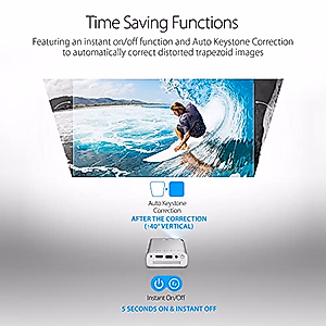 ASUS ZenBeam E1 Portable Mini Projector with Speakers HDMI/MHL 6000mAh Battery up to 5 hours | Auto Keystone | Award winning design | 2 Years Warranty