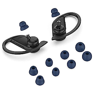 Atneway Replacement Silicone Earbuds Ear Tips Eargels Buds Set Compatible with Beats by Dr. Dre Powerbeats Pro Wireless in-Ear Earphones (4 Pairs/Navy Blue),large